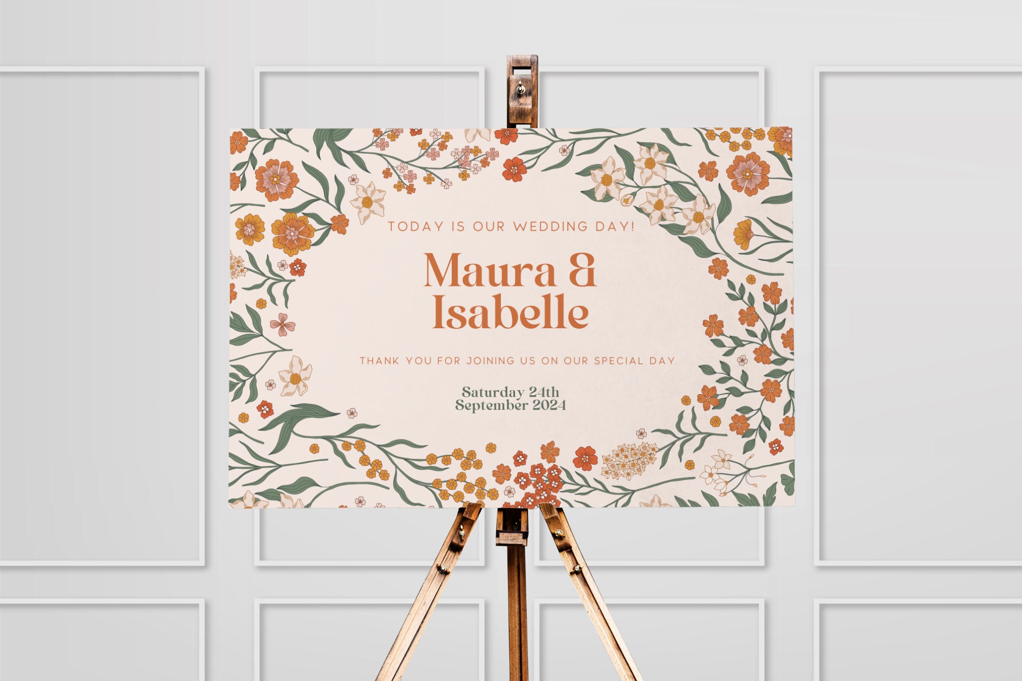 70s Groovy Floral Wedding Invitation Template Retro Wedding - Etsy