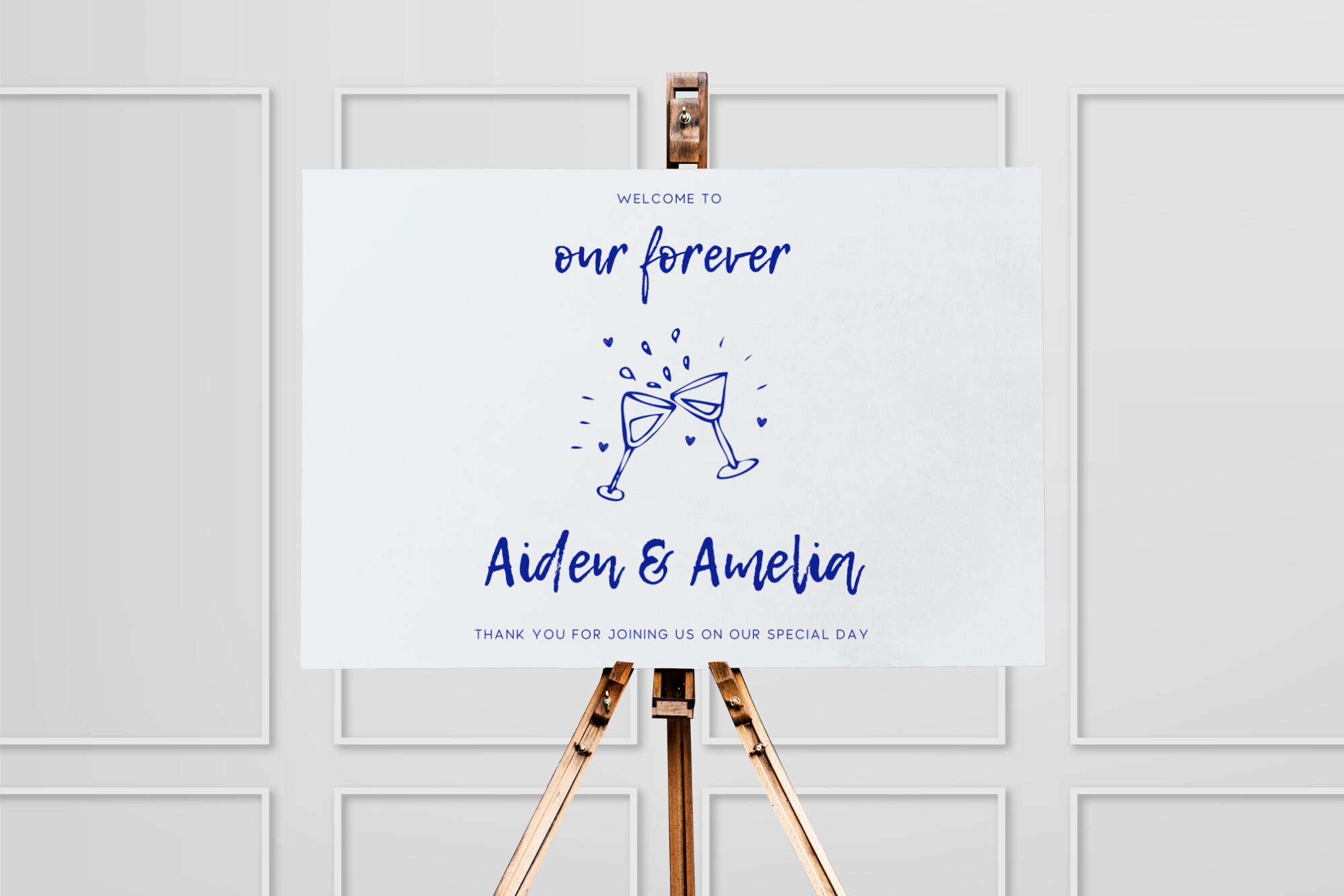 Handwritten Retro Welcome Sign, 70s Champagne Table Chart, Handwritten ...