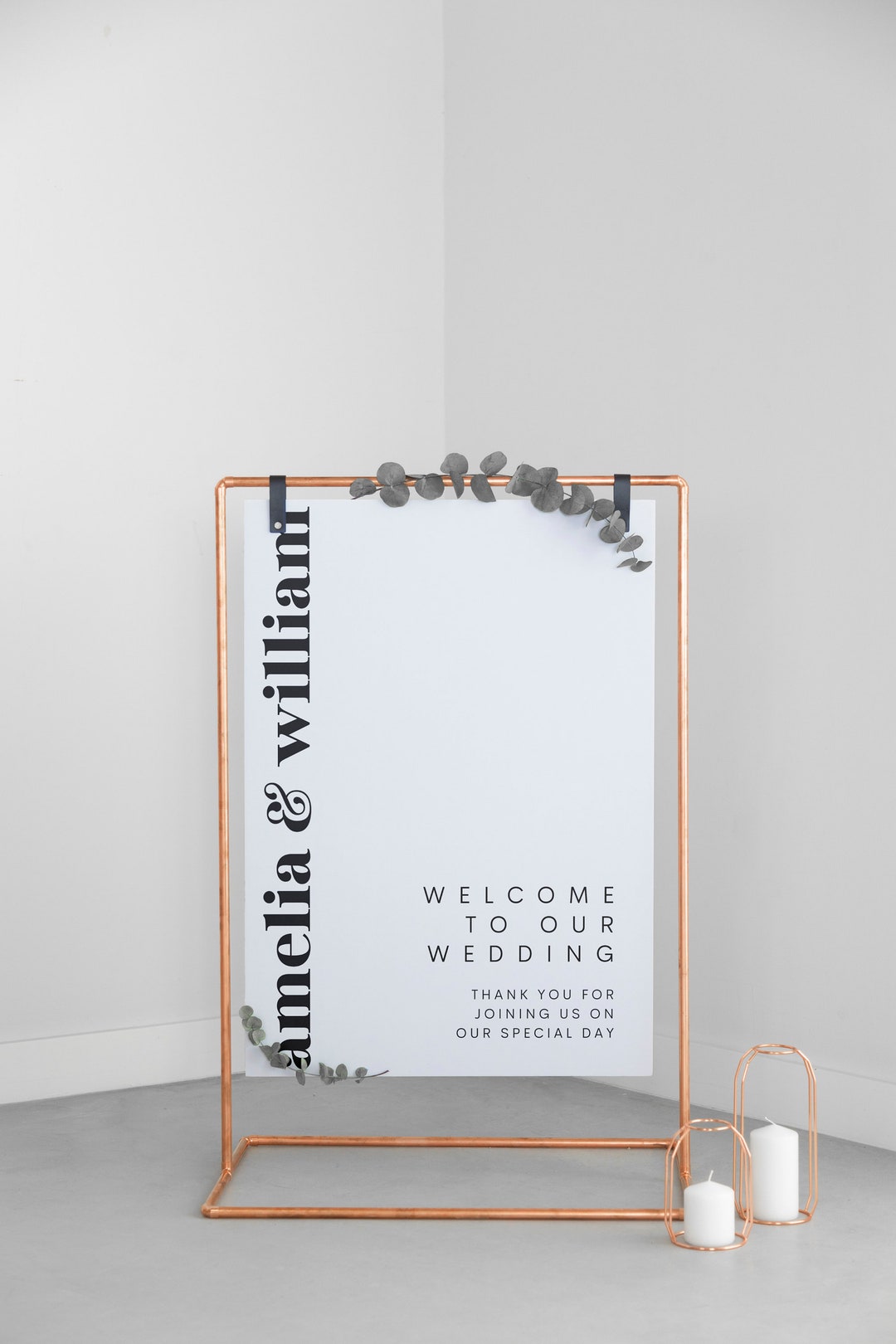 Modern Wedding Welcome Sign, Simple Table Chart, Modern Wedding Seating ...