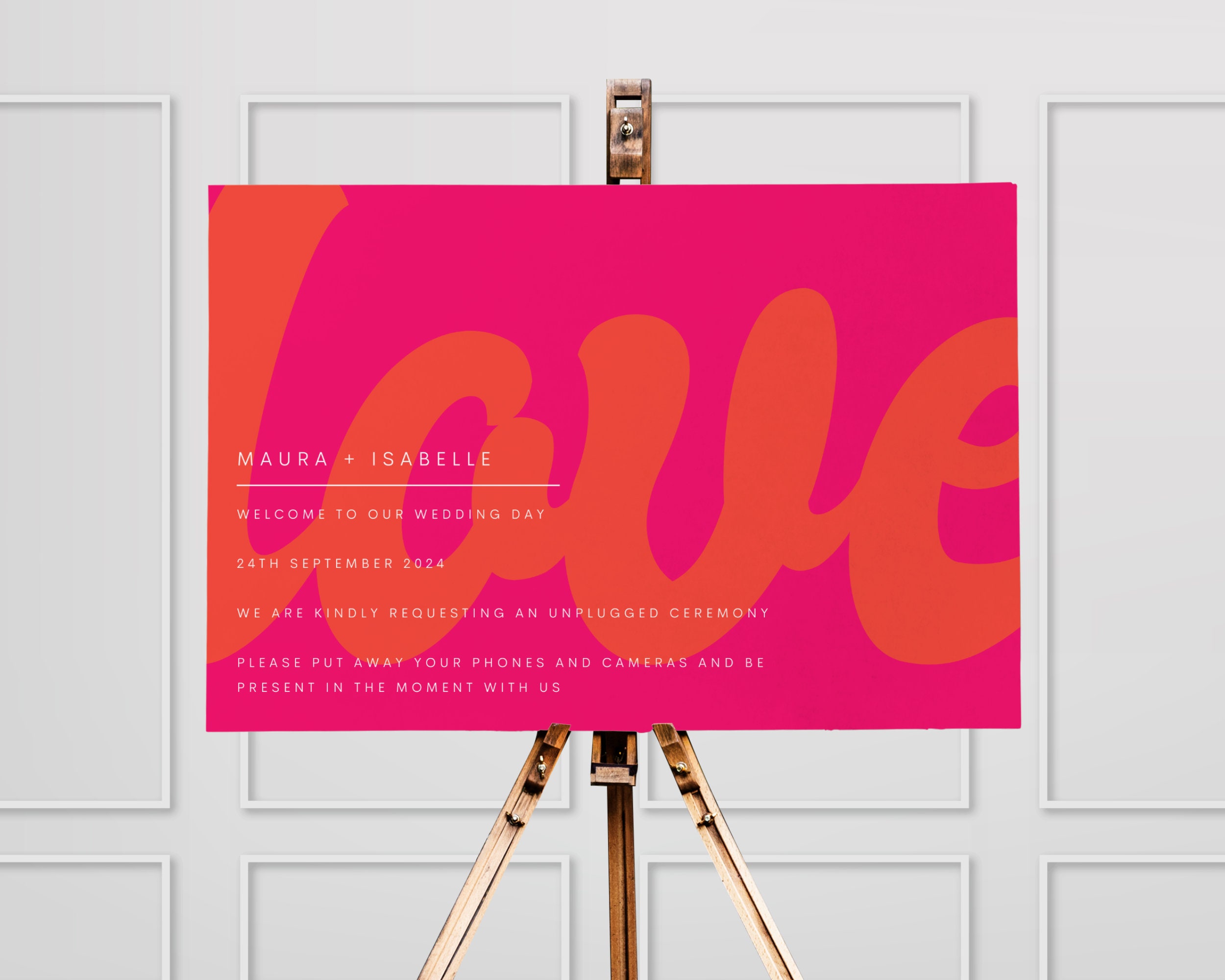 70s Retro Neon Wedding Invitation Template, 70s Retro Funky Wedding ...