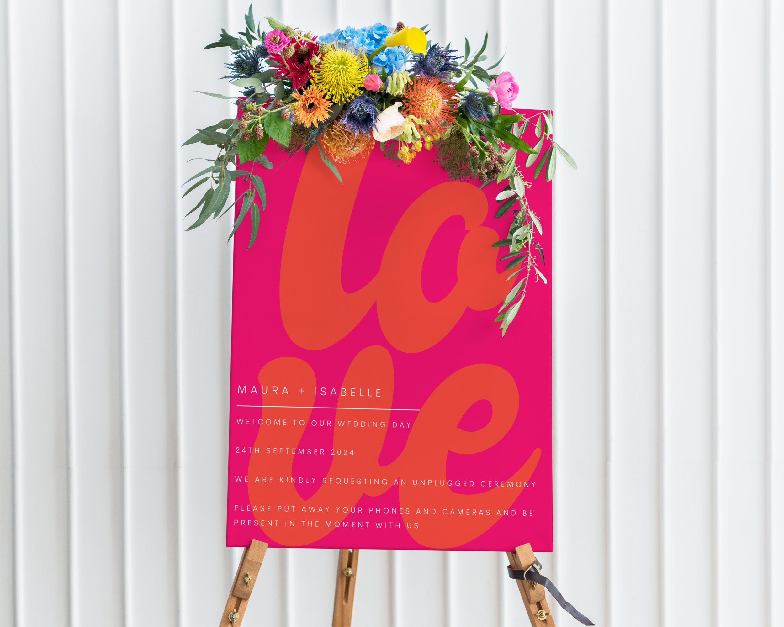 70s Retro Neon Wedding Invitation Template, 70s Retro Funky Wedding ...