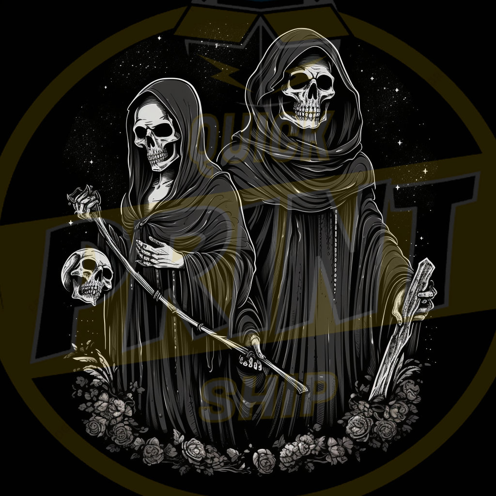 The Dead Couple Grim Reapers Digital T-shirt File - Etsy