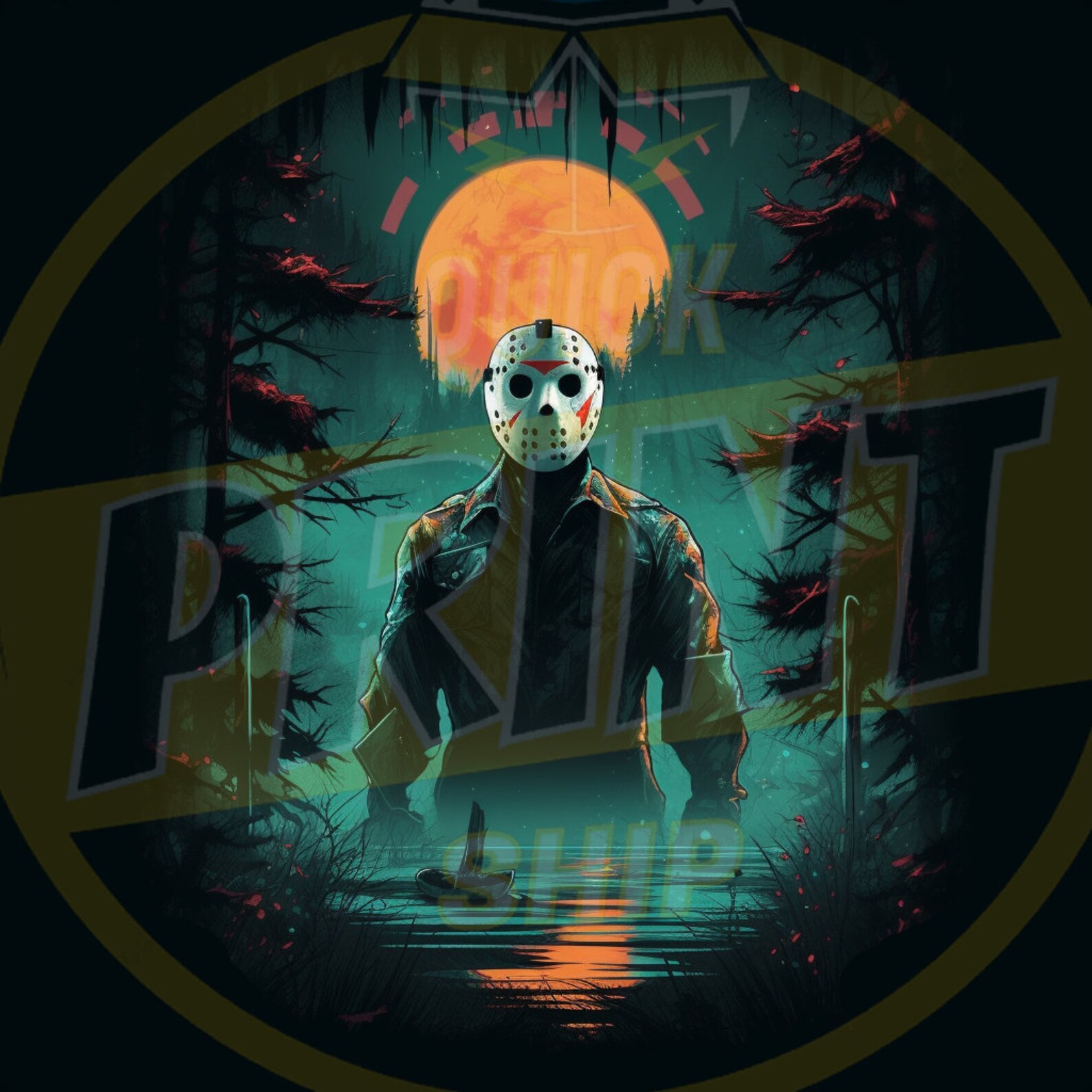 Jason Voorhees Campfire Bloodmoon (DIGITAL FILE) - Etsy