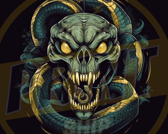 Python Design | Digital Image File | Snake | Scary T-shirt - Etsy