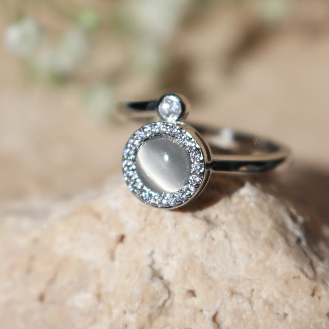 OLIVIA Opal Spinner Ring Fidget Rings for Women Anxiety Rings Gold ...