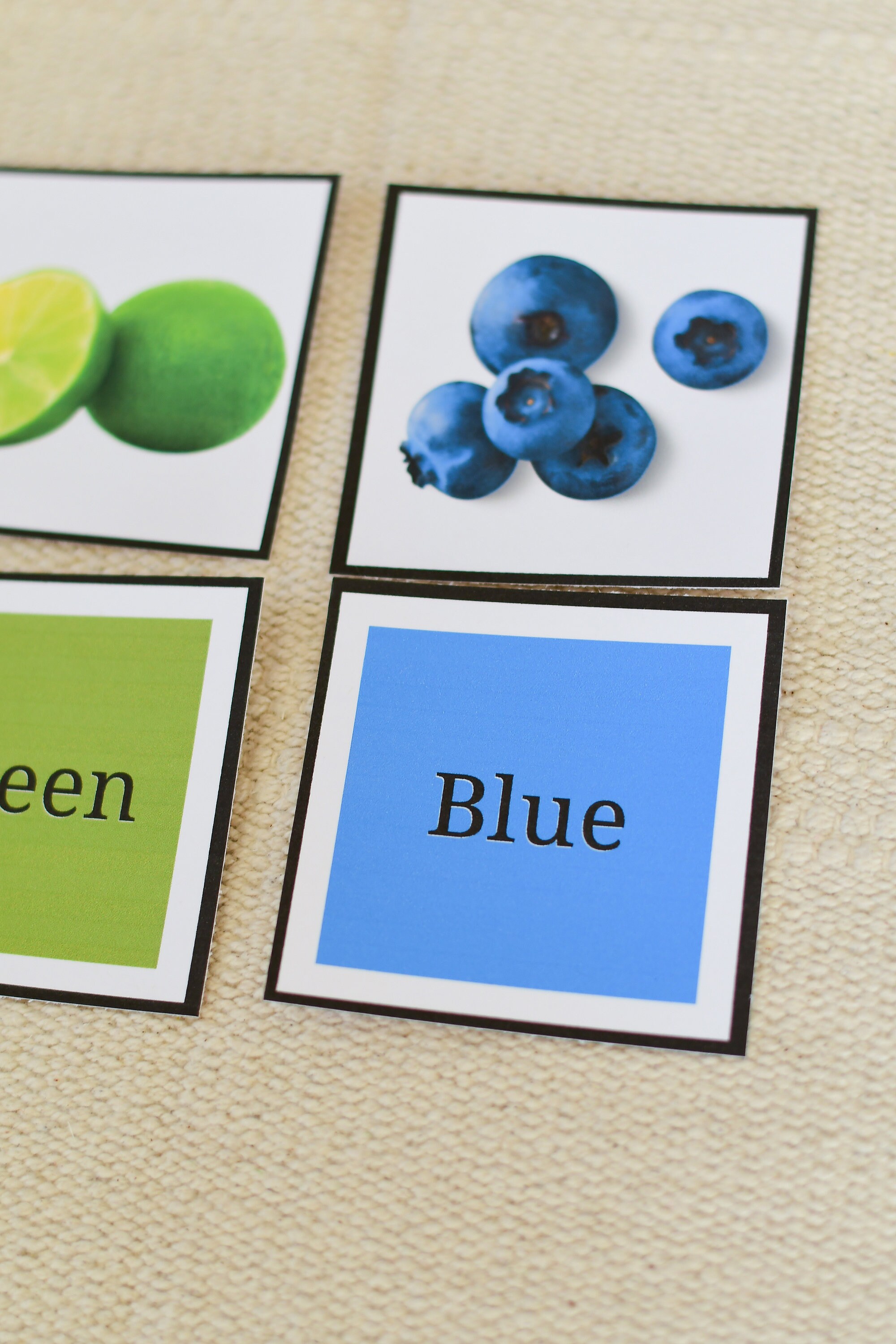 Fruit and Color Matching Activity Card Printable, Montessori Shelf ...