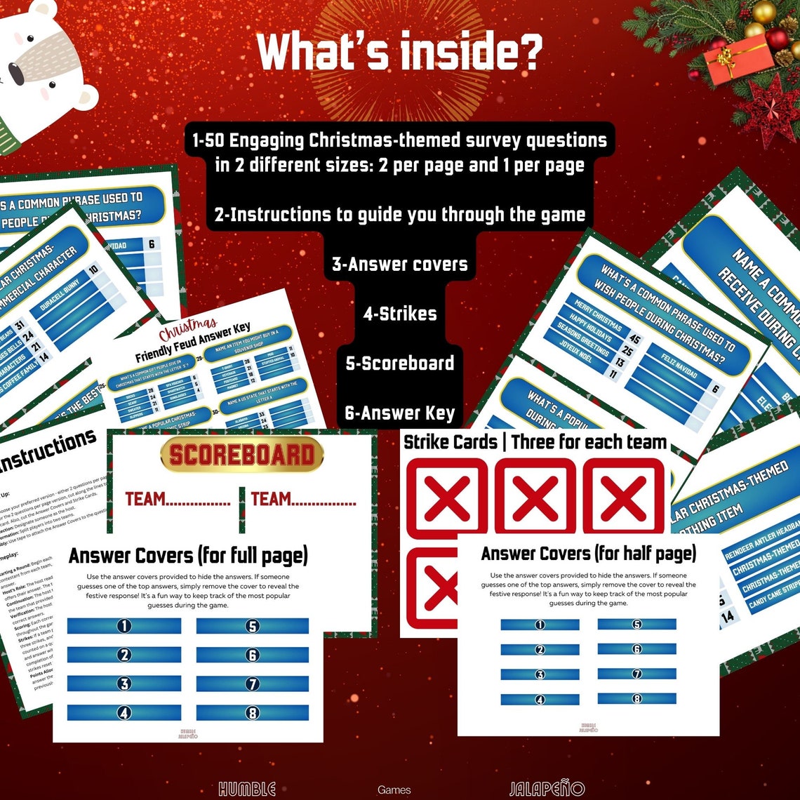 Christmas Friendly Feud, Christmas Family Feud Printable, Christmas ...