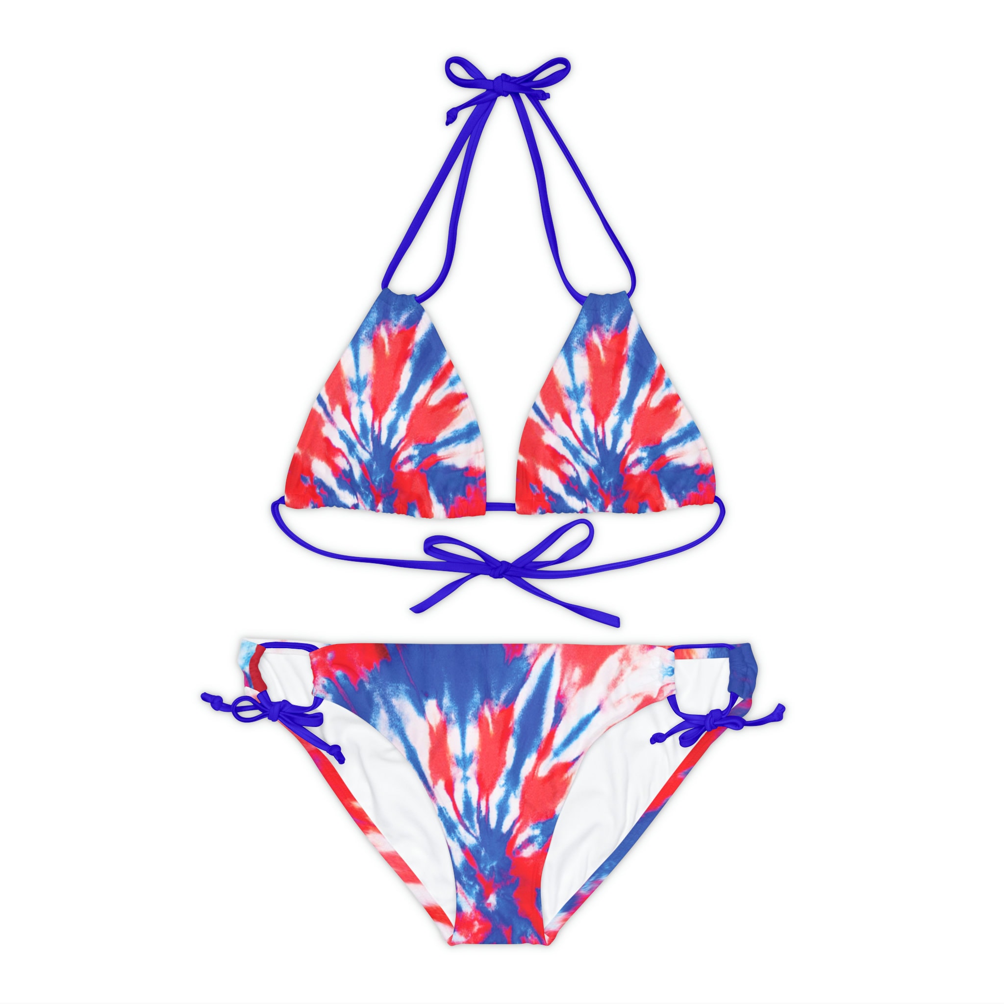 Buffalo Bills Tie Dye Red White Blue Tie Dye Strappy Bikini Set - Etsy