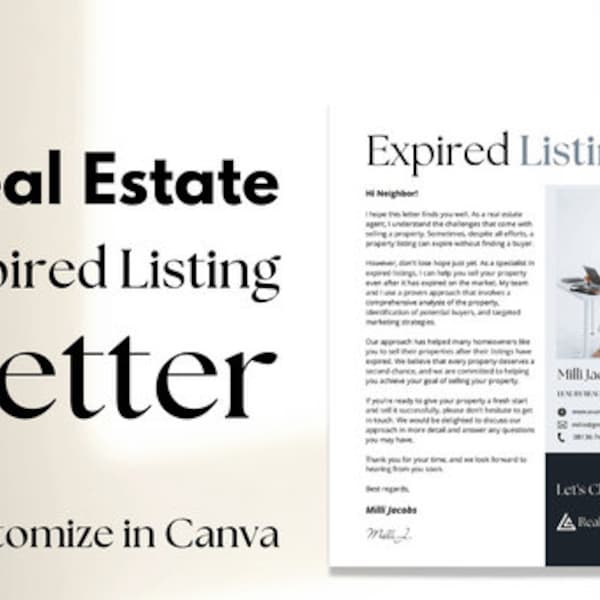 Realtor Expired Letter - Etsy
