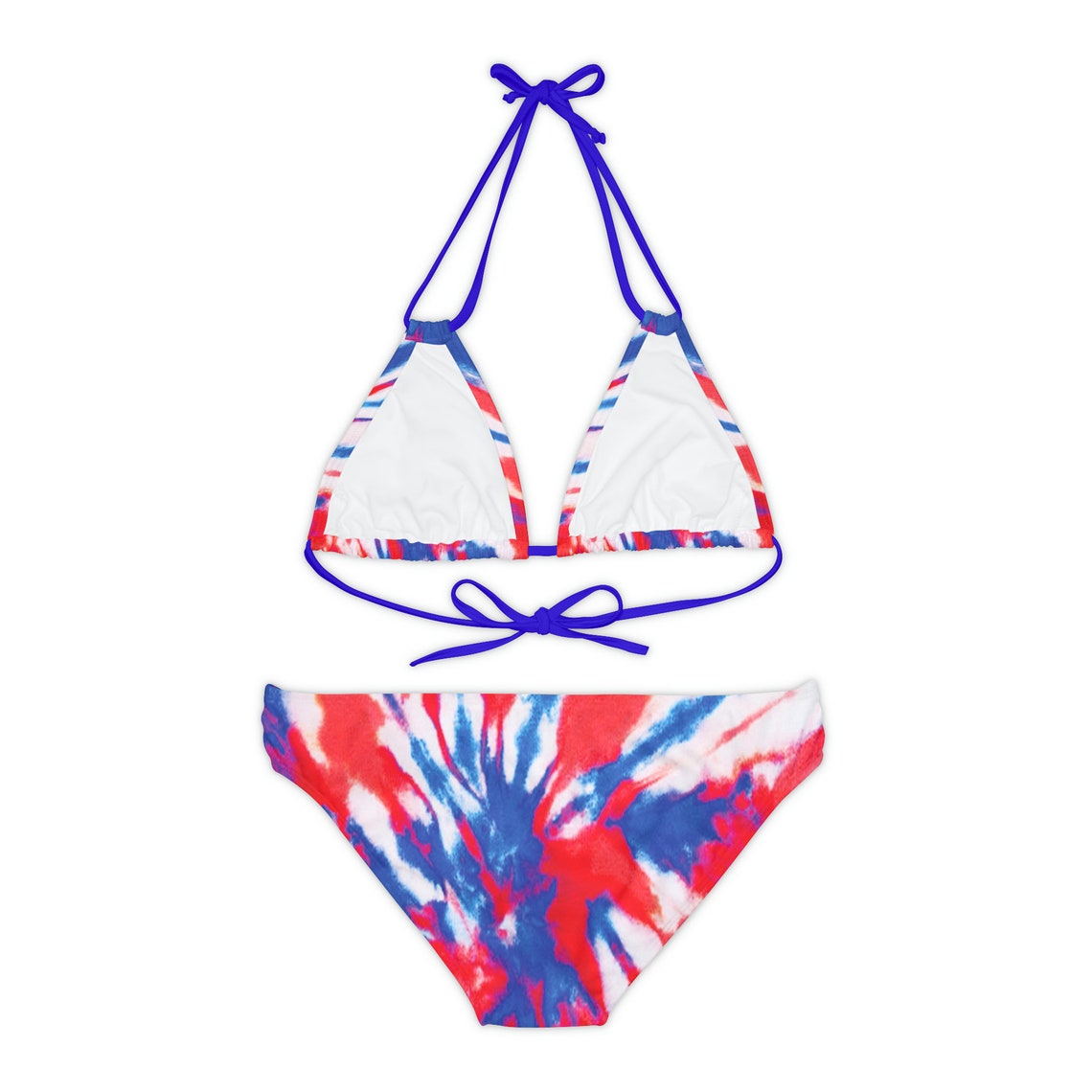 Buffalo Bills Tie Dye Red White Blue Tie Dye Strappy Bikini Set - Etsy