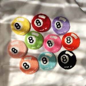 Magic 8 Ball Car Coasters | Set of 2 Car Coaster | Punch Needle Mug Rug ...