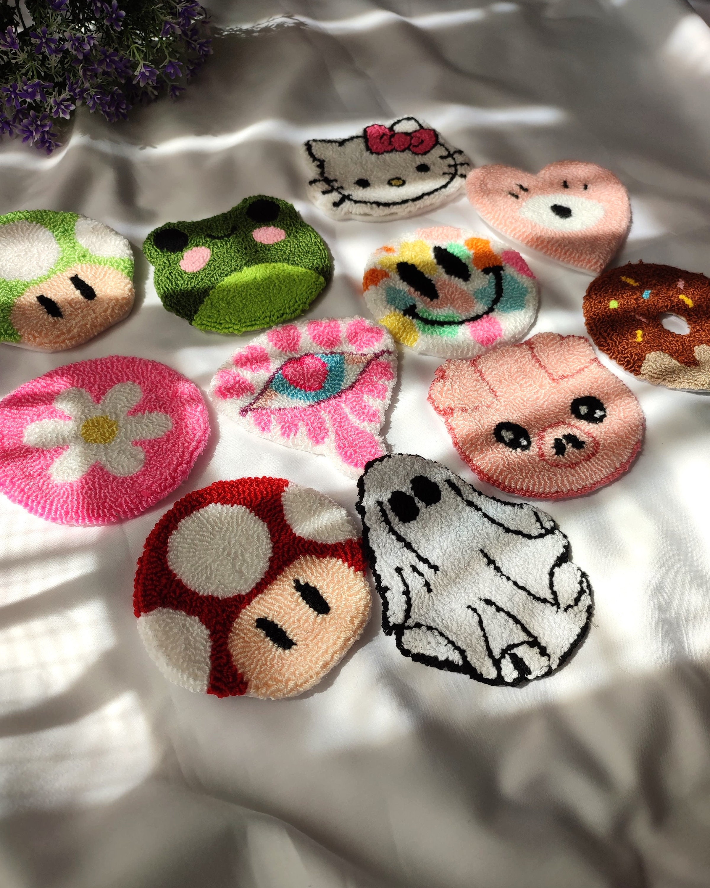 Punch Needle Coaster | Tufted Mug Rug | Tufted Coaster | Coffee Coaster ...