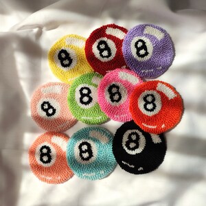 Magic 8 Ball Car Coasters | Set of 2 Car Coaster | Punch Needle Mug Rug ...