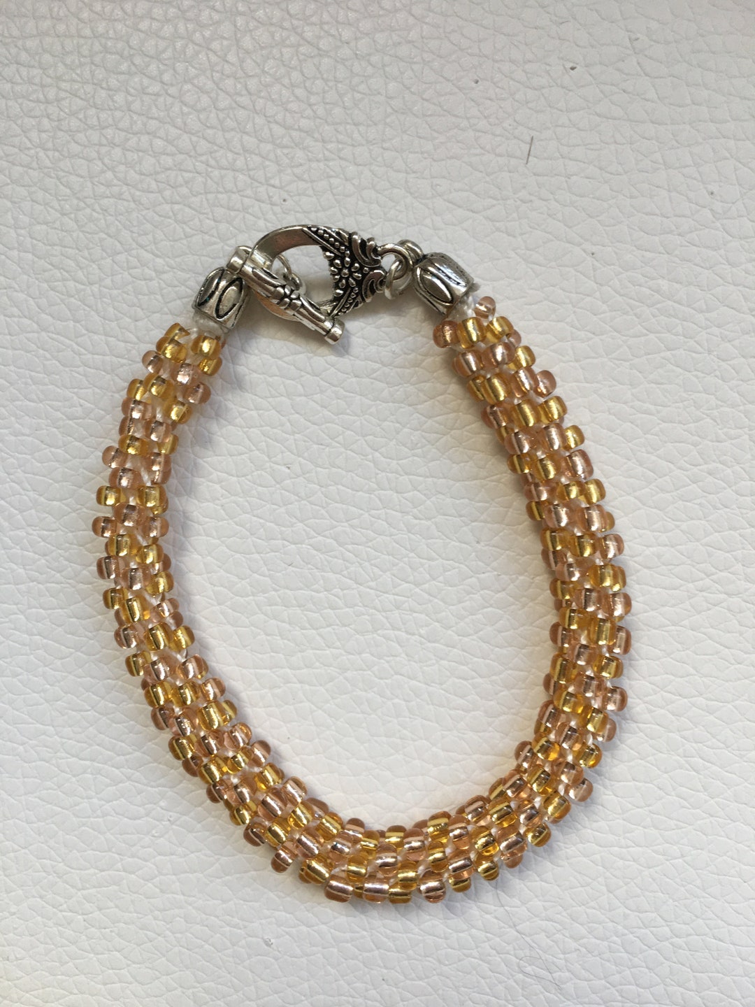 Yellow Kumihimo Beaded Bracelet - Etsy