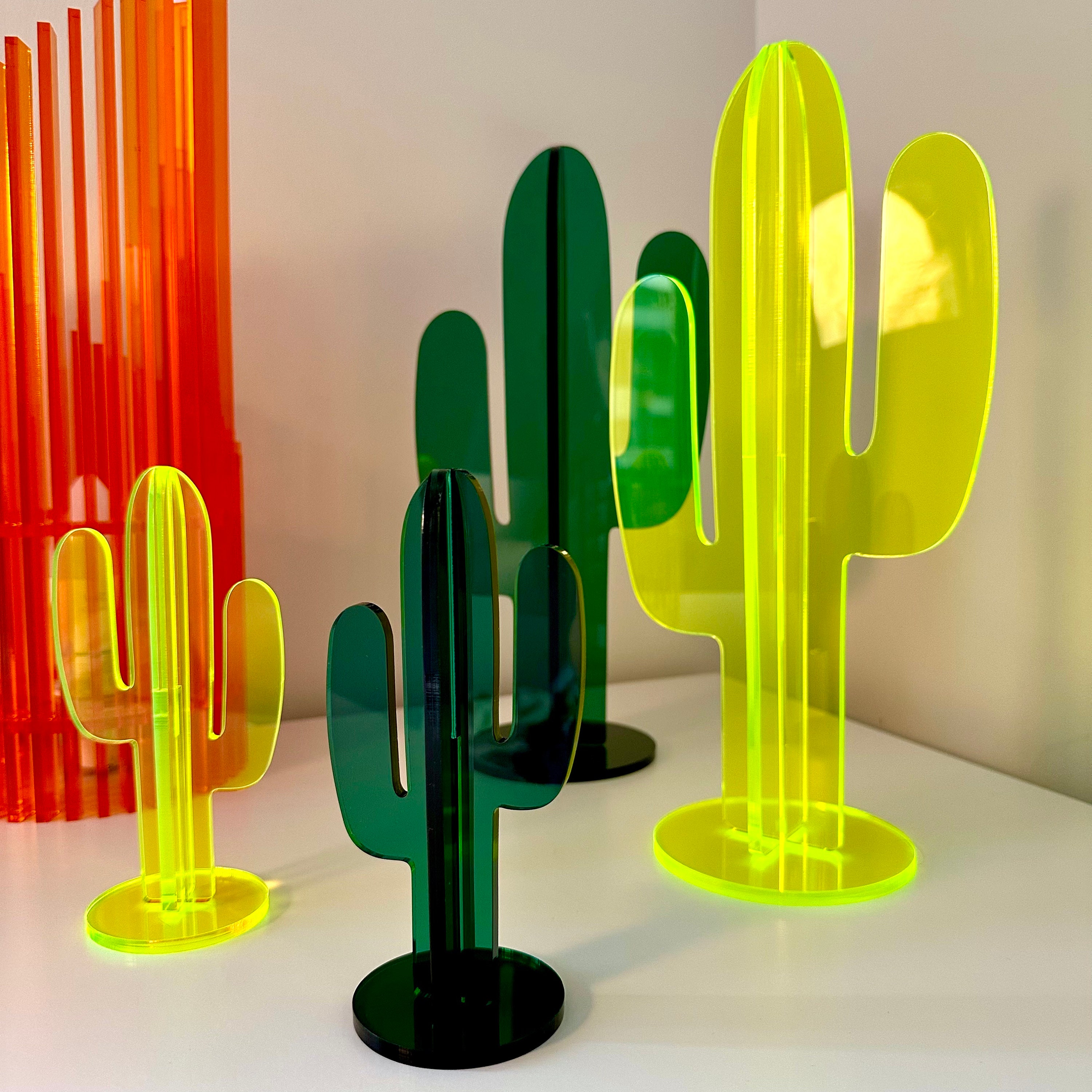 12 Acrylic Cactus Sculpture Modern Bohemian Home Decor - Etsy