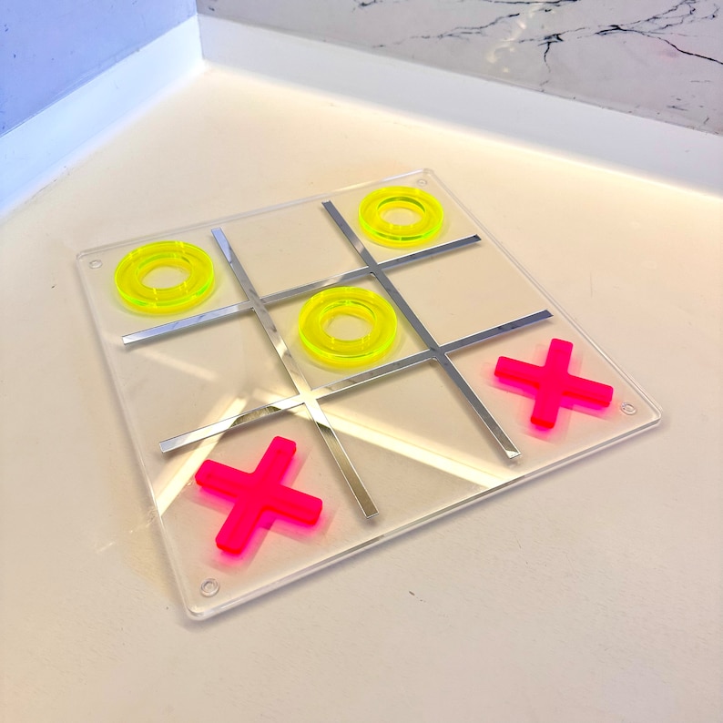 Unique Acrylic Tic Tac Toe Game Set 4 Different Piece Design - Etsy