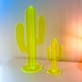 12 Acrylic Cactus Sculpture Modern Bohemian Home Decor, Neon Acrylic ...