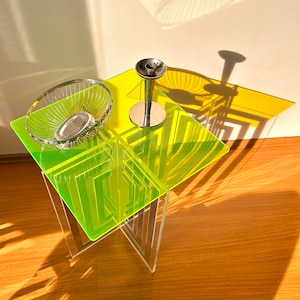 Acrylic Art Deco Design Table | Neon Acrylic Table With Vibrant Color ...