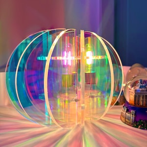 Nebula Sphere | Iridescent Acrylic Sphere Lamp, Minimal Holographic ...