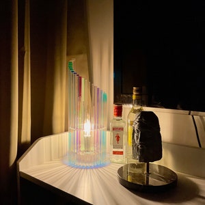 Crystal Iridescent Lamp | Colorful Holographic Reflection, Handmade ...