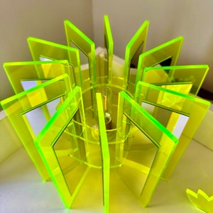 Neon Acrylic Table Lamp: Art Deco Modern Home Decor Lighting - Etsy