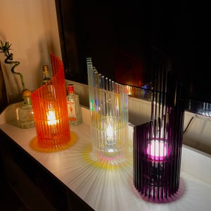 Crystal Iridescent Lamp | Colorful Holographic Reflection, Handmade ...