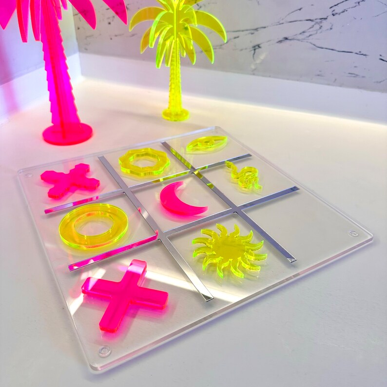 Unique Acrylic Tic Tac Toe Game Set 4 Different Piece Design - Etsy
