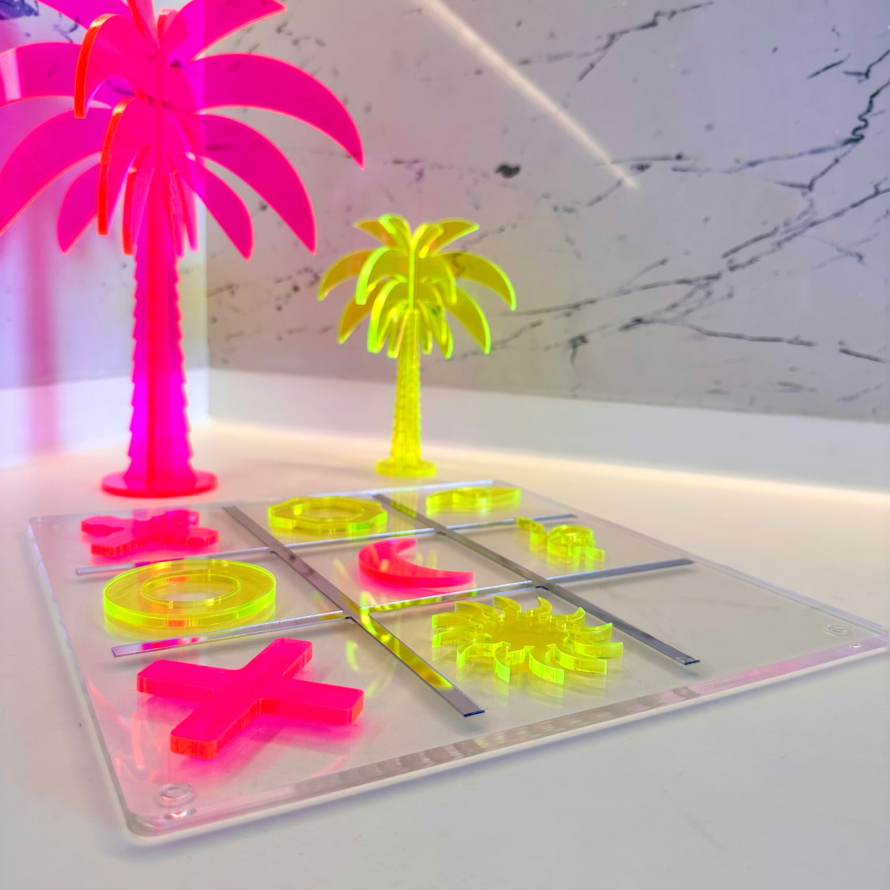 Unique Acrylic Tic Tac Toe Game Set 4 Different Piece Design - Etsy