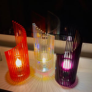 Crystal Iridescent Lamp | Colorful Holographic Reflection, Handmade ...