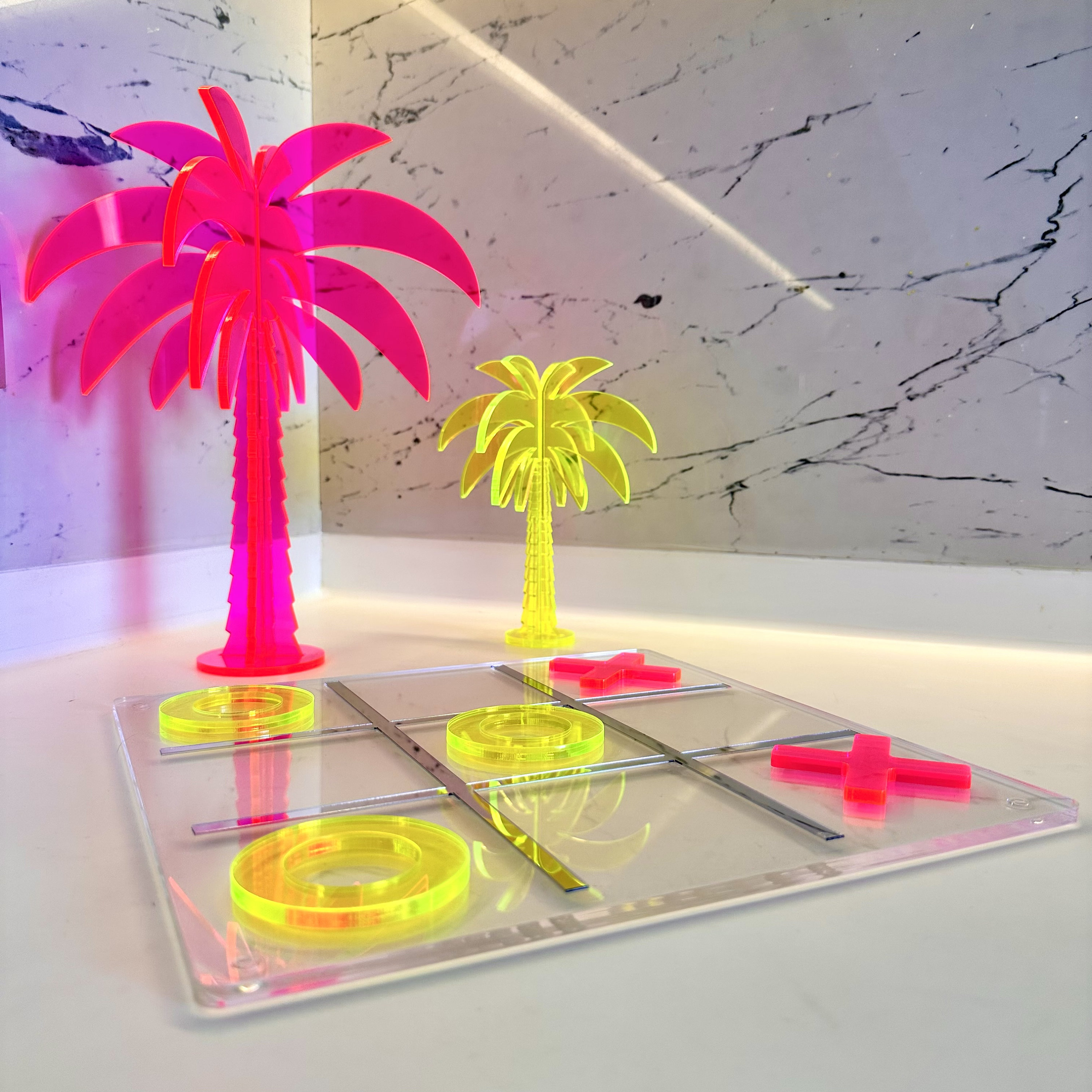 Unique Acrylic Tic Tac Toe Game Set 4 Different Piece Design - Etsy