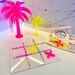 Unique Acrylic Tic Tac Toe Game Set 4 Different Piece Design Neon Pink ...