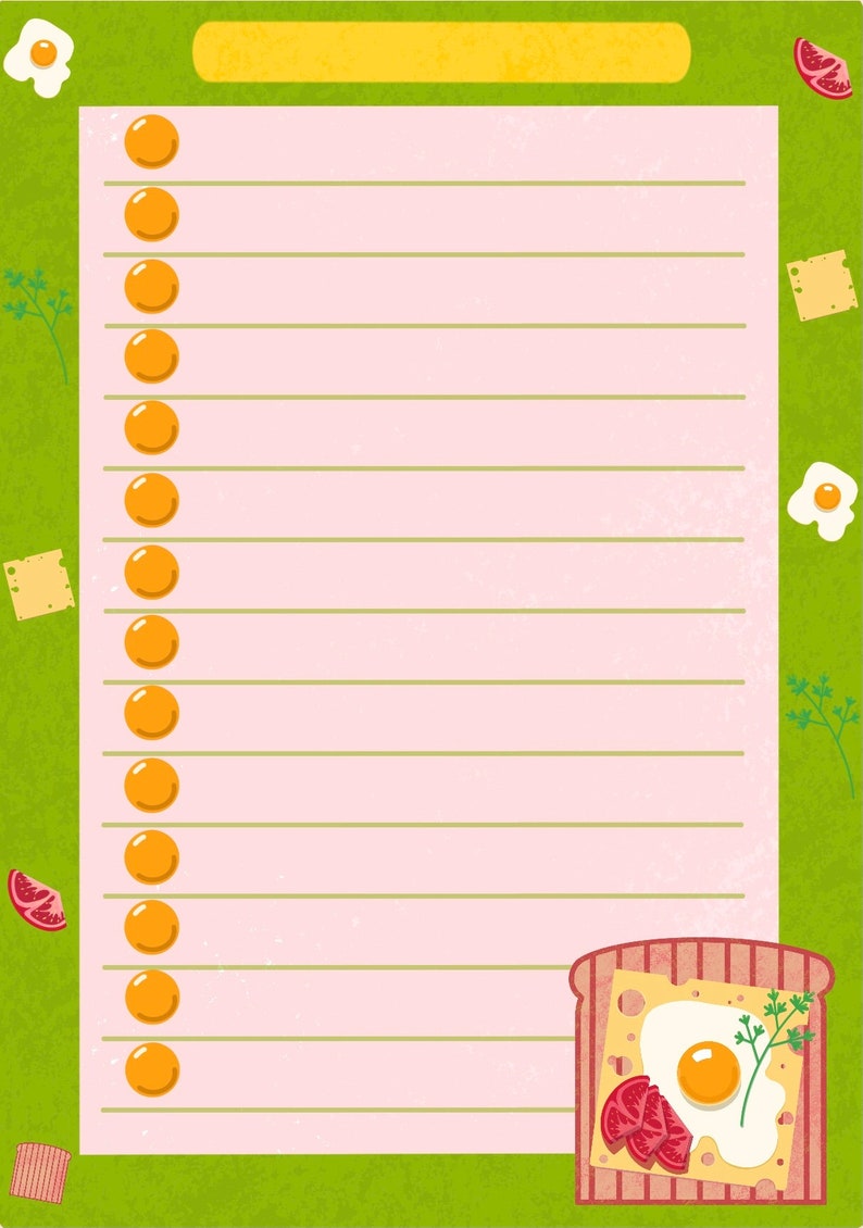 Toast Memo Sheets - Etsy