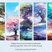 10 Trees Printable Bookmarks Digital Download JPG Bookmark Sheets PNG ...