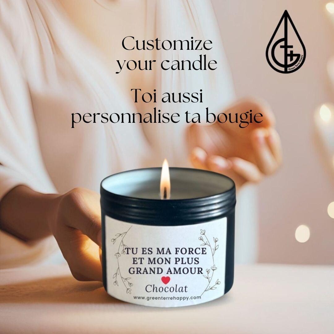 Personalized Message Candle, Fragrance of Your Choice, Unique, Tailor ...
