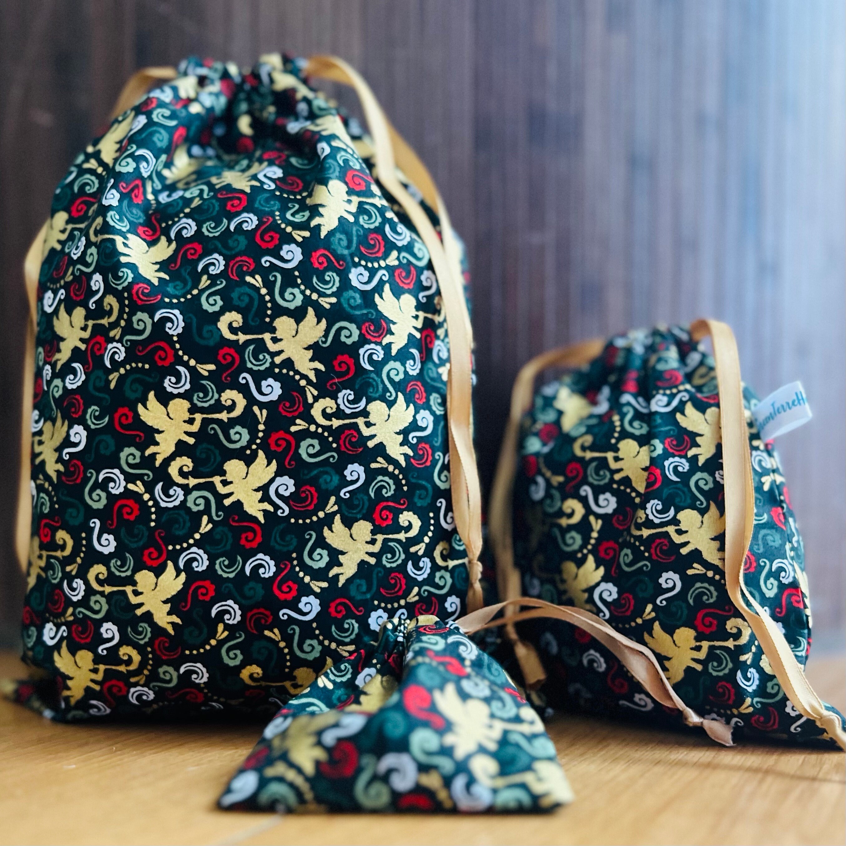 Reusable Fabric Gift Bag Zero Waste Packaging, Large Fabric Bag With ...