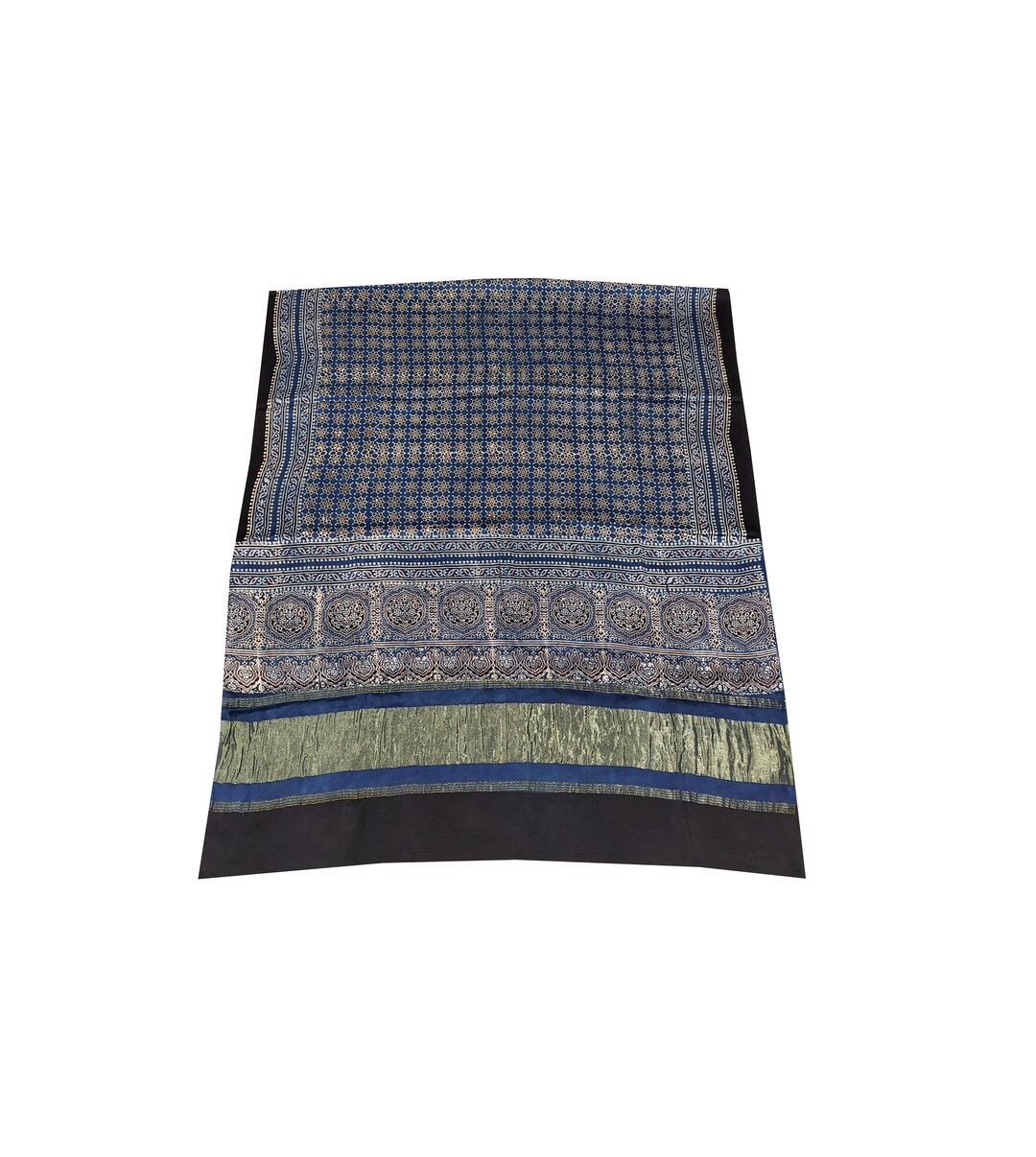 Ajarakh Natural Dyed Hand Block Print Modal Silk Duptta Sarong Party ...