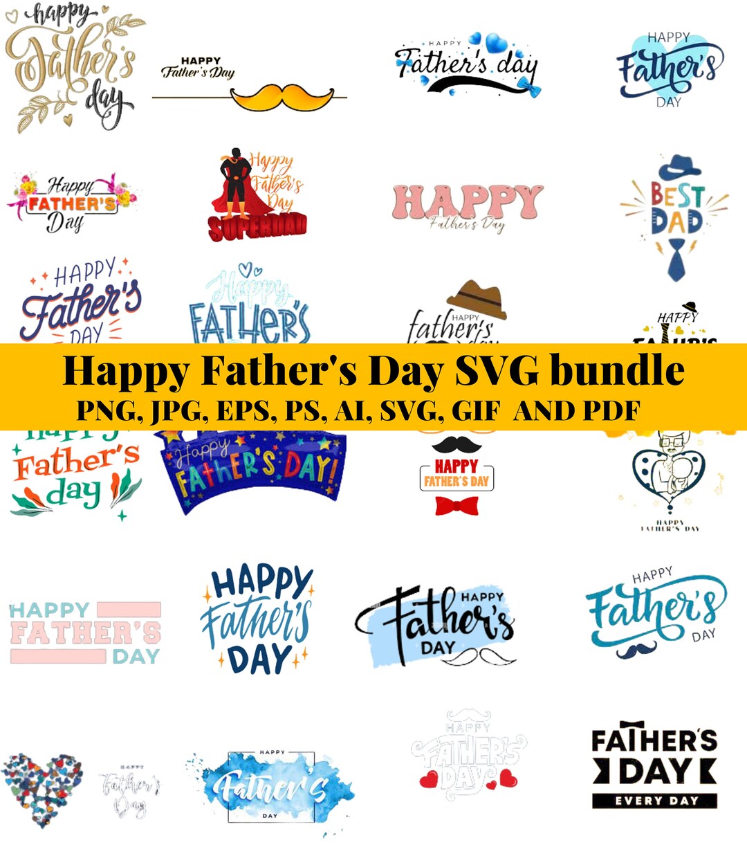 Fathers Day Svg Bundle, Father's Day Svg Special, Dad Quotation ...