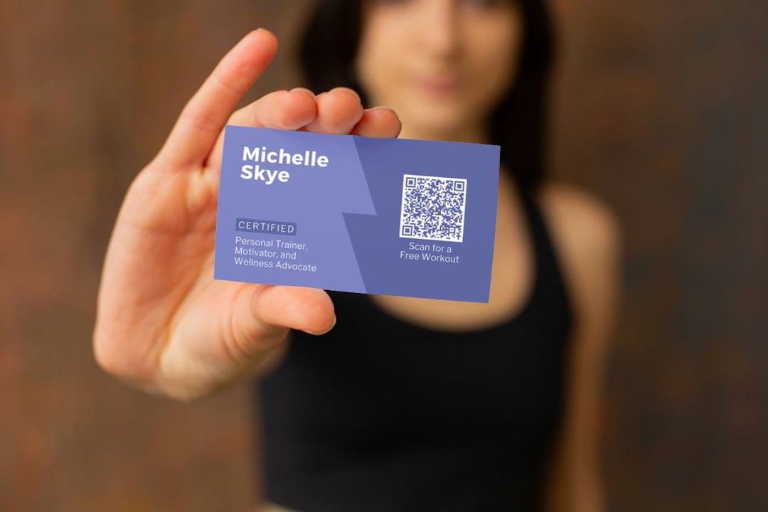 Custom QR Code Visiting Card Template/business Card Template/minimal ...