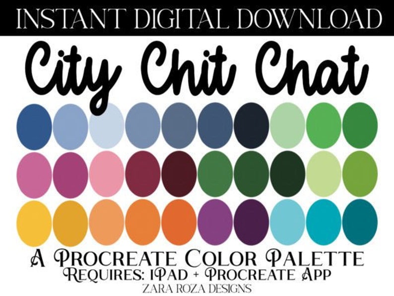Procreate Color Palette Procreate Color Swatches The Digital Infinity Etsy