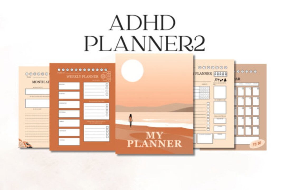 2024 PLR Printable ADHD Planner2 Graphic Undated Plannerthe - Etsy