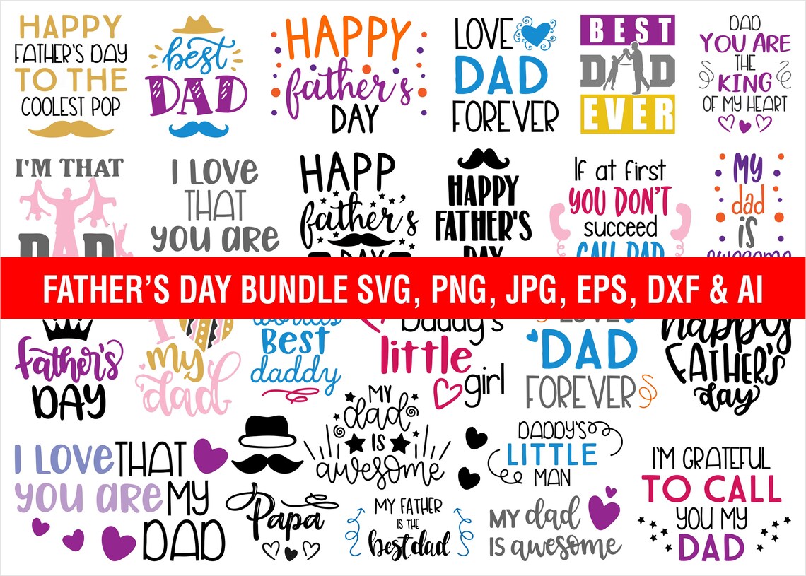 Fathers Day Svg Bundle, Father's Day Svg Special, Dad Quotation ...