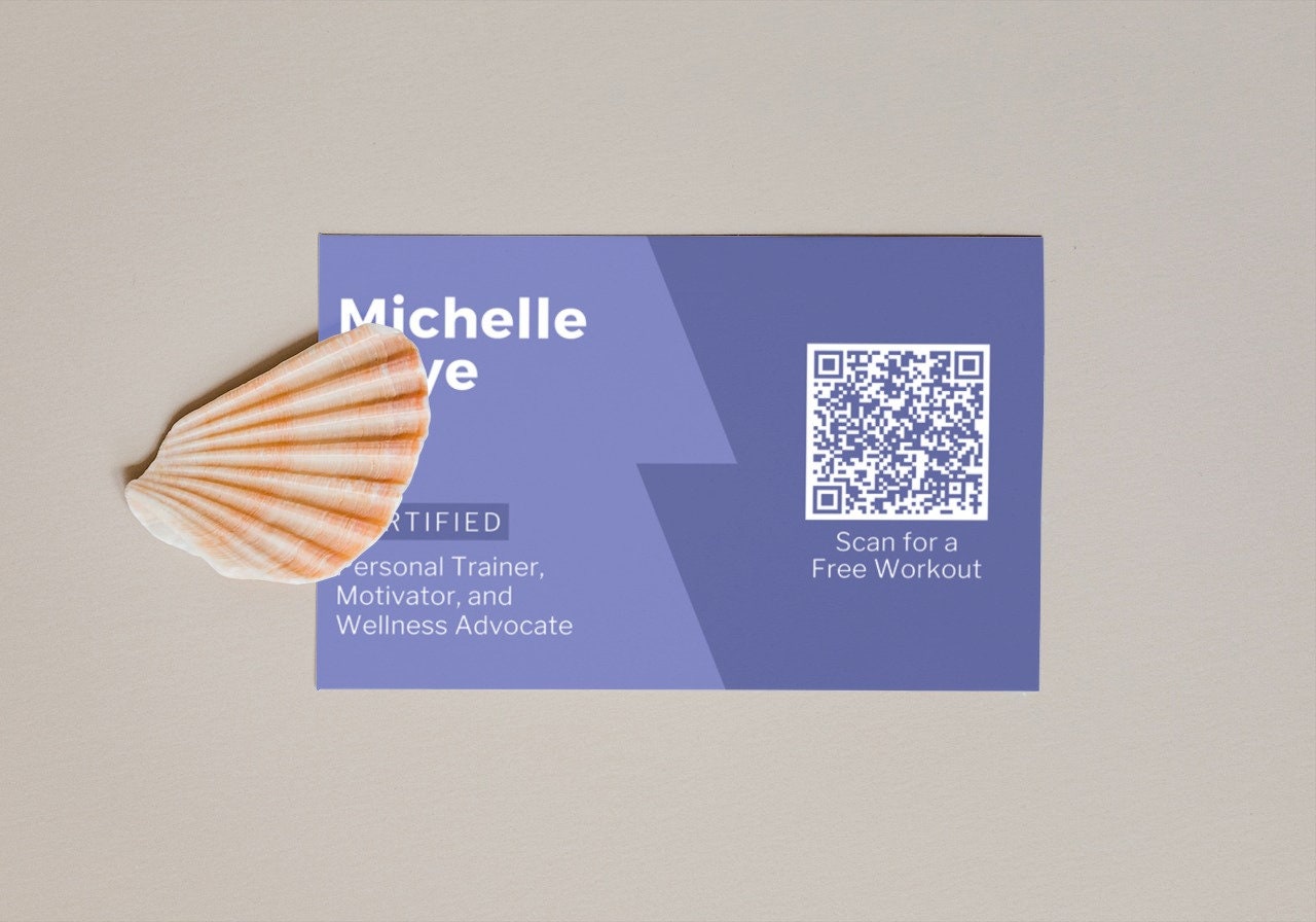 Custom QR Code Visiting Card Template/business Card Template/minimal ...