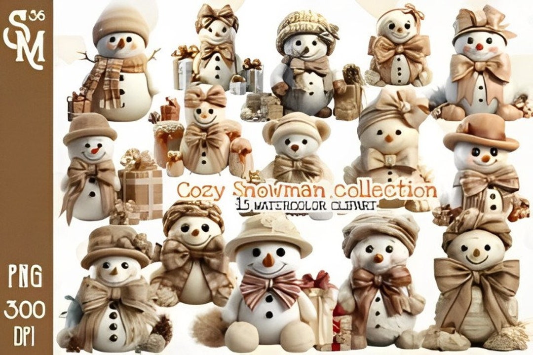 Cozy Snowman Collection, Christmas Snowman, Christmas Snowman SVG ...