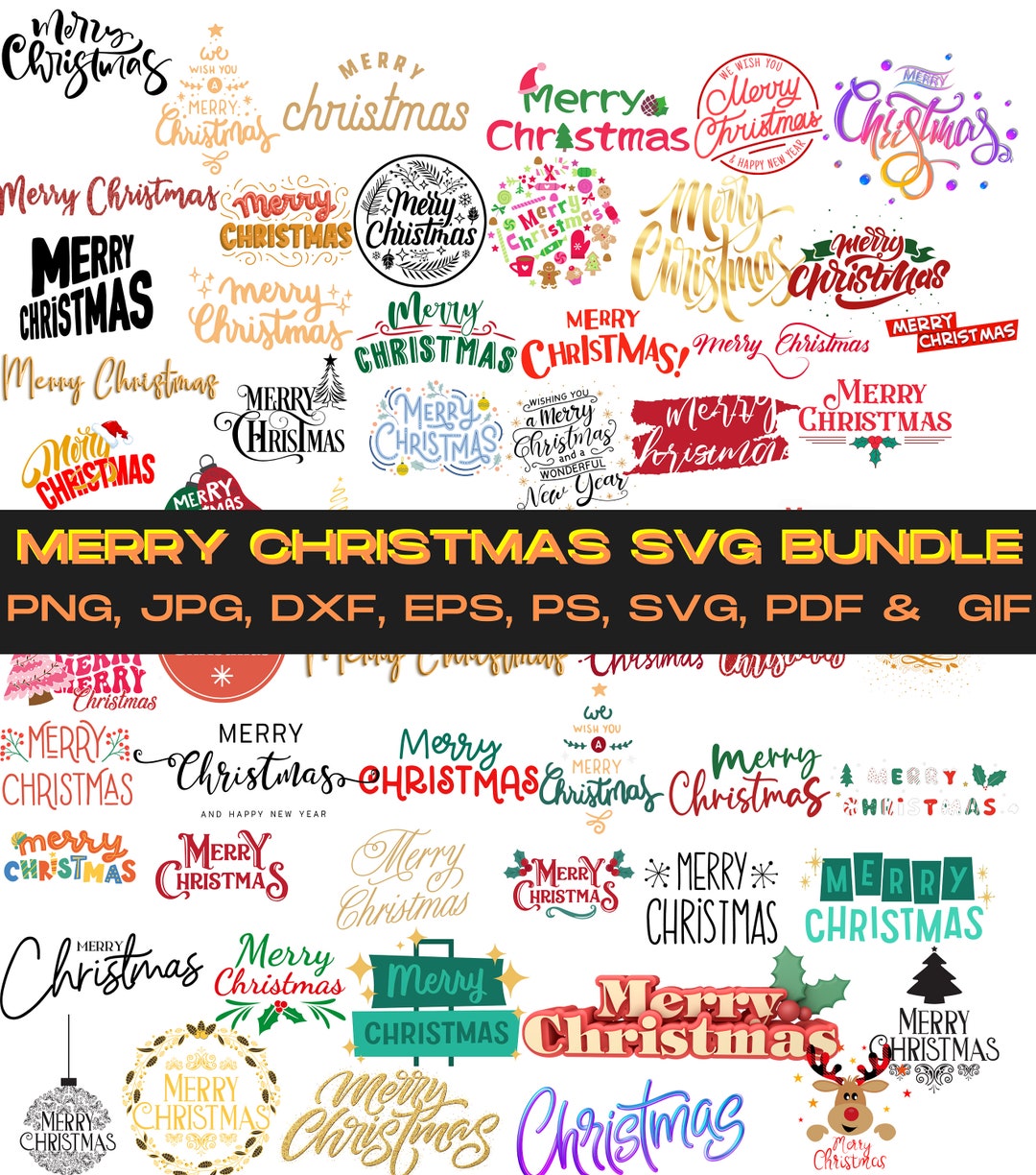Christmas Bundle SVG 2024, Retro Christmas SVG, Winter Holiday Bundle ...