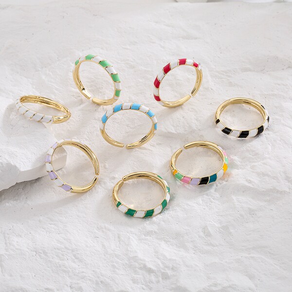 Enamel Ring - Etsy