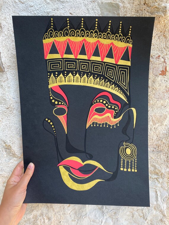 Line Drawing of Posca on A3 Format - Etsy