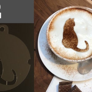 Cat Themed Coffee Dusting Stencils - Etsy