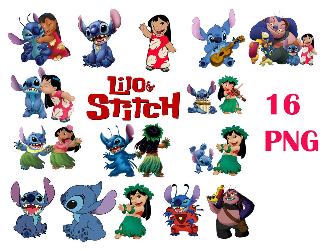 Lilo and Stitch Lilo Silhouette Stitch Png Vector - Etsy