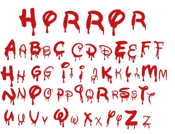 Cartoon Horror Alphabeth SVG Cartoon Horror Alphabeth PNG - Etsy