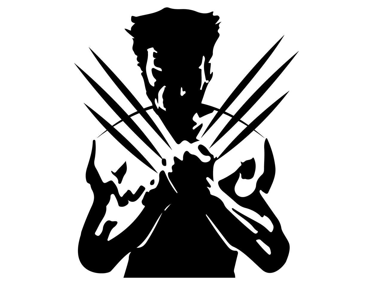 Wolverine Silhouette Svg File Wolverine Clipart Wolverine Svg - Etsy